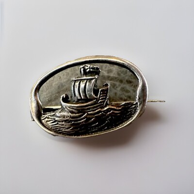 VINTAGE AMAZING ENGLISH SILVER (LYON PASSANT)CUT OUT BOAT BROOCH | eBay