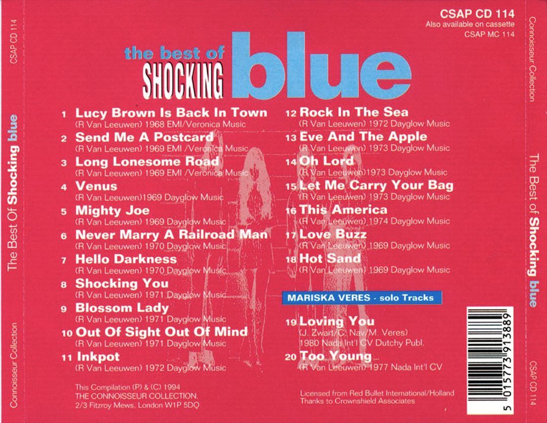 SHOCKING BLUE - BEST OF SHOCKING BLUE [CSAP] NEW CD 5015773913889 | eBay