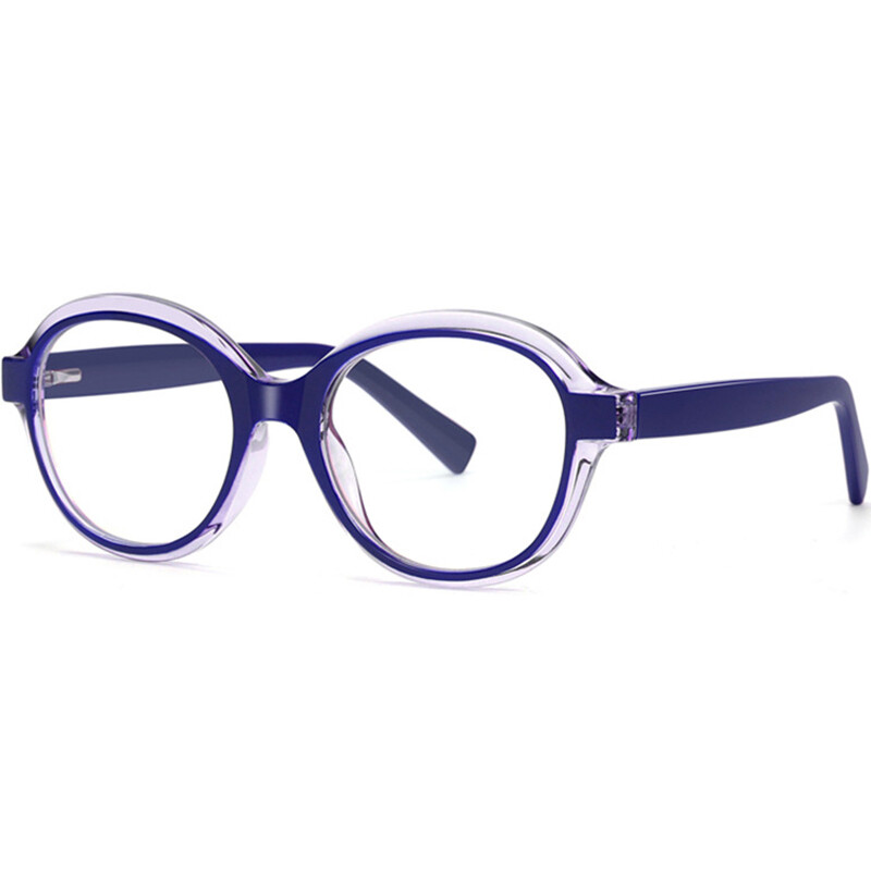 Round Glasses for Women Men Plastic Eyeglasses Frames Spring Hinges ...