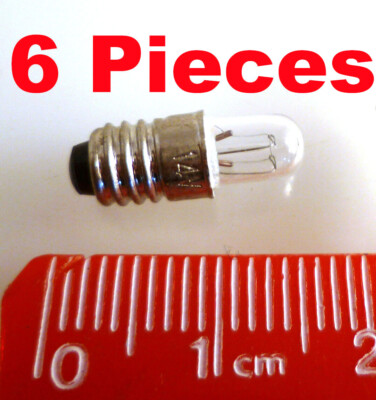 LES E5 Lilliput Edison Screw Bulb Range 6,12,14,24V 5.1x16mm 6 Pieces ...
