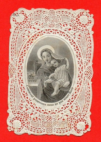 Religious Pious Image Canivet Lace Paper 1898 19th Century EB78 | eBay