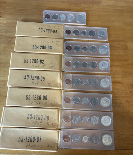 Lot 1964-1969 US Special Mint Sets (SMS) Uncirculated. 40 Coins Total. | eBay