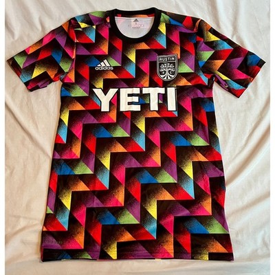 Adidas Austin FC Yeti Pride Jersey Small Primegreen MLS Soccer T-Shirt ...