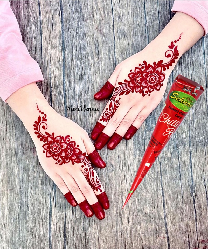 RED Henna CONE Mehndi NO Chemical Natural Mehendi Hand Body Feet Art ...
