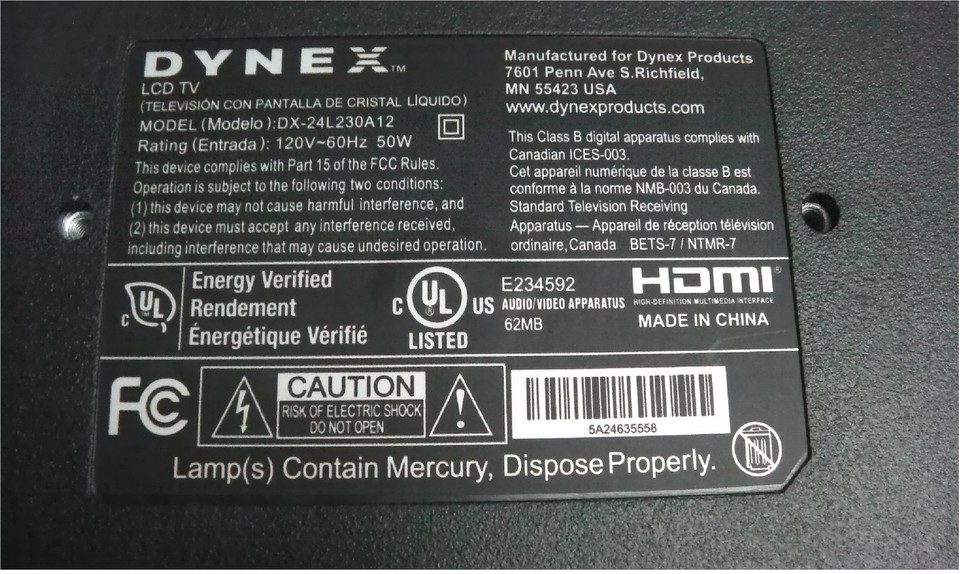 DYNEX STAND FOR 24'' TV / DX-24L230A12 | eBay