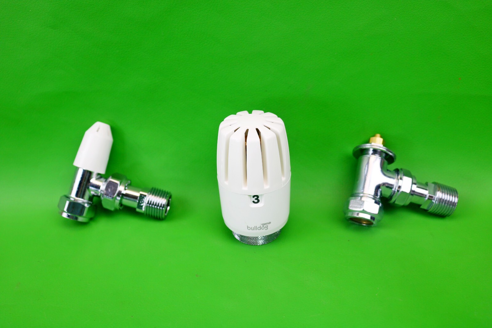 Pegler Bulldog Gen 2 15mm Angled TRV Valve Body Lockshield Head Sensor ...