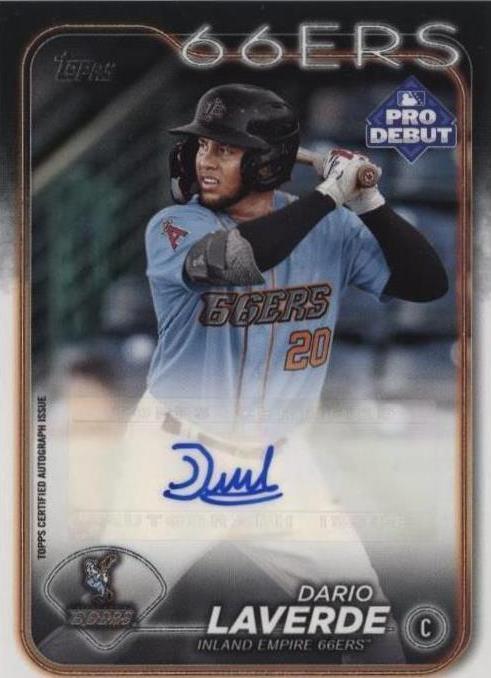 2024 Topps Pro Debut - Dario Laverde #PD-38 Autographs (AU, RC) for ...
