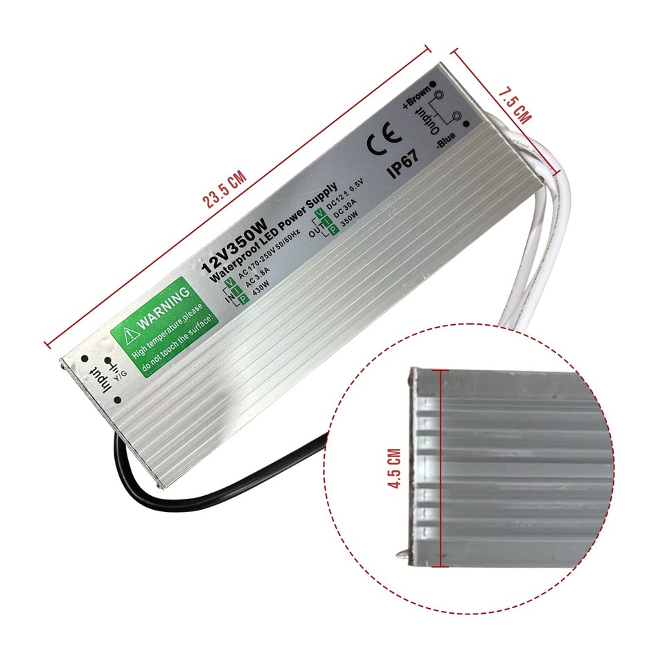 12V PSU LED Driver Switching Regulated Power Supply Transformer 10W ...