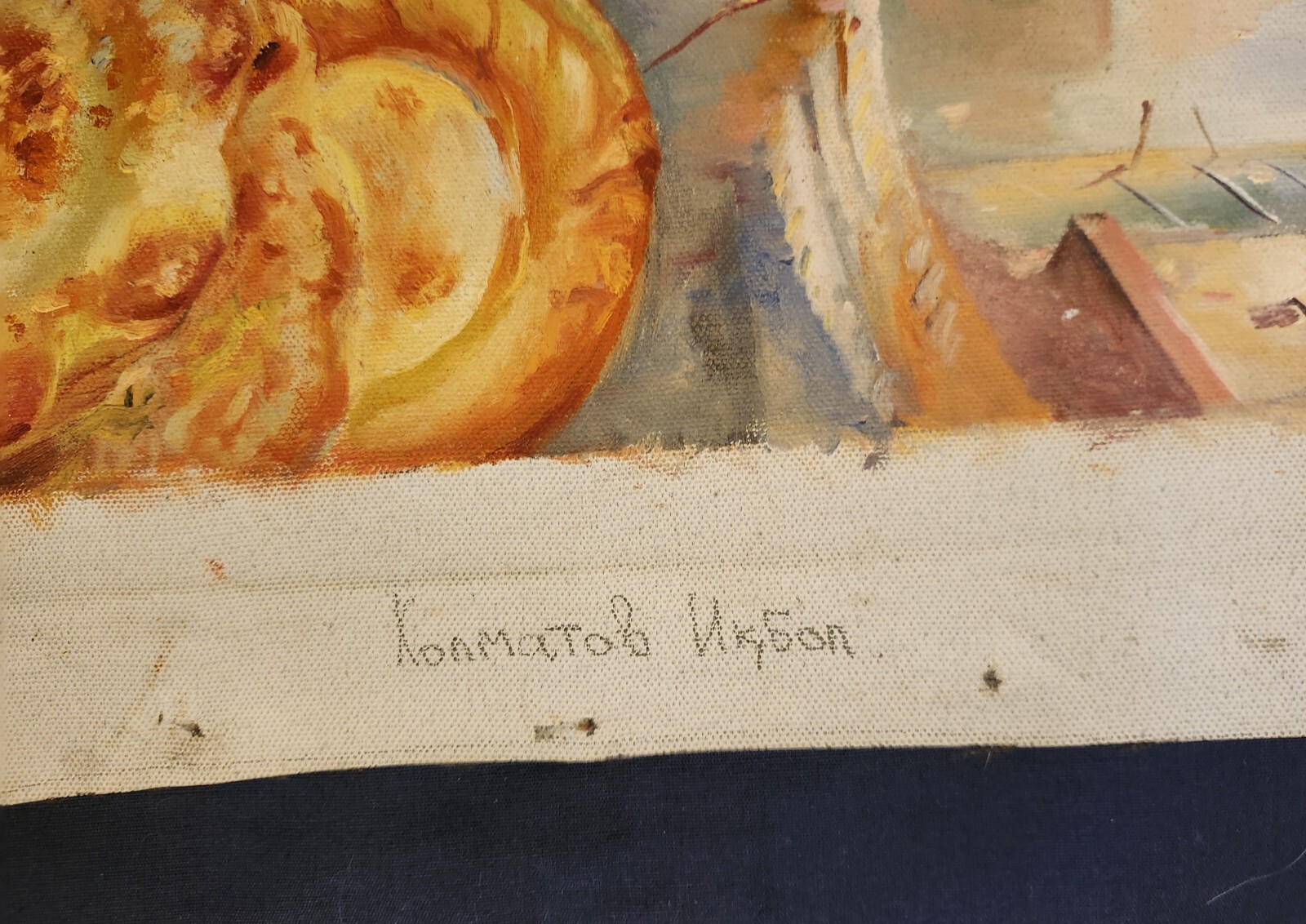 Russian Uzbek Impressionist oil painting "Tashkent - the city of bread ...
