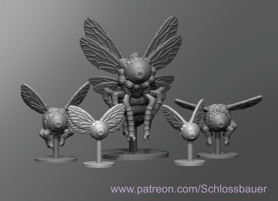 Patra Demon Insect Bug Monster Manual 28mm Scale DND D&D Tabletop ...