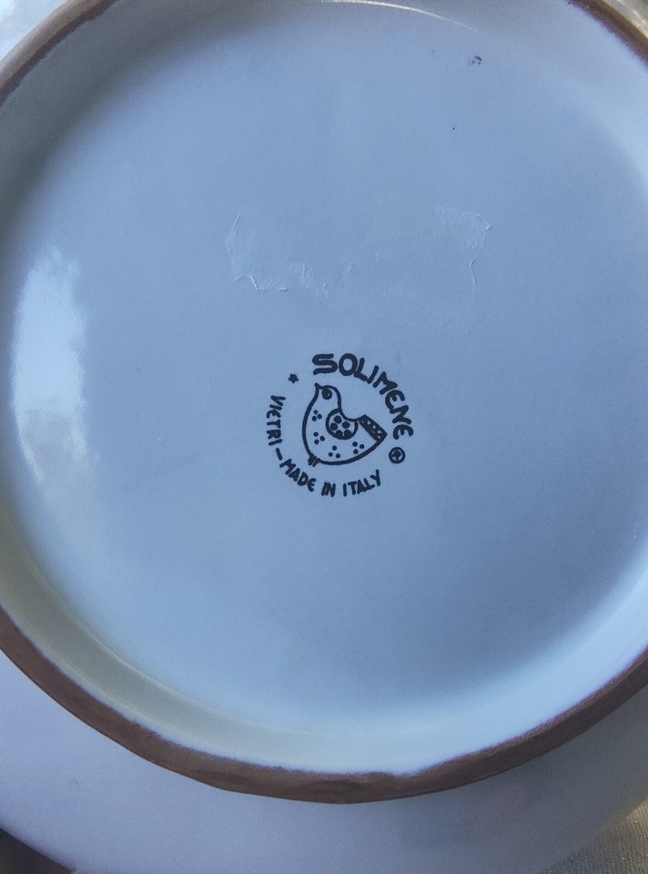 12" Round Fish and Seahorse Design Serving Bowl by Solimene Vietri ...