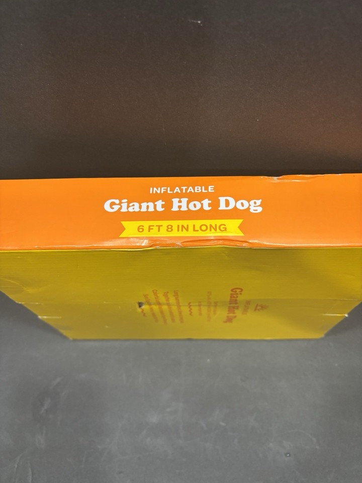 New Sun Squad INFLATABLE GIANT HOT DOG 6' 8" Long Pool Float Weiner on ...