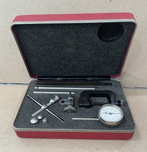 L S Starrett No 196 .001” Dial Indicator Set Complete With Case Great ...