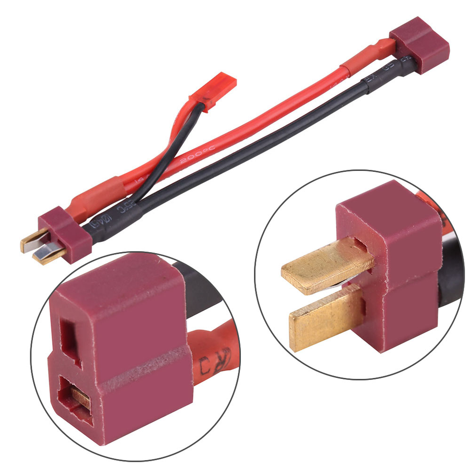 Deans T Plug With JST Plug Power Cable 18AWG Wire T Plug With JST ...