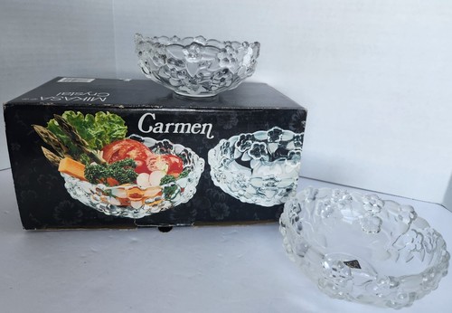 Mikasa Crystal CARMEN Set Of 4 Fruit Bowls SA 510/410 New Vintage ...