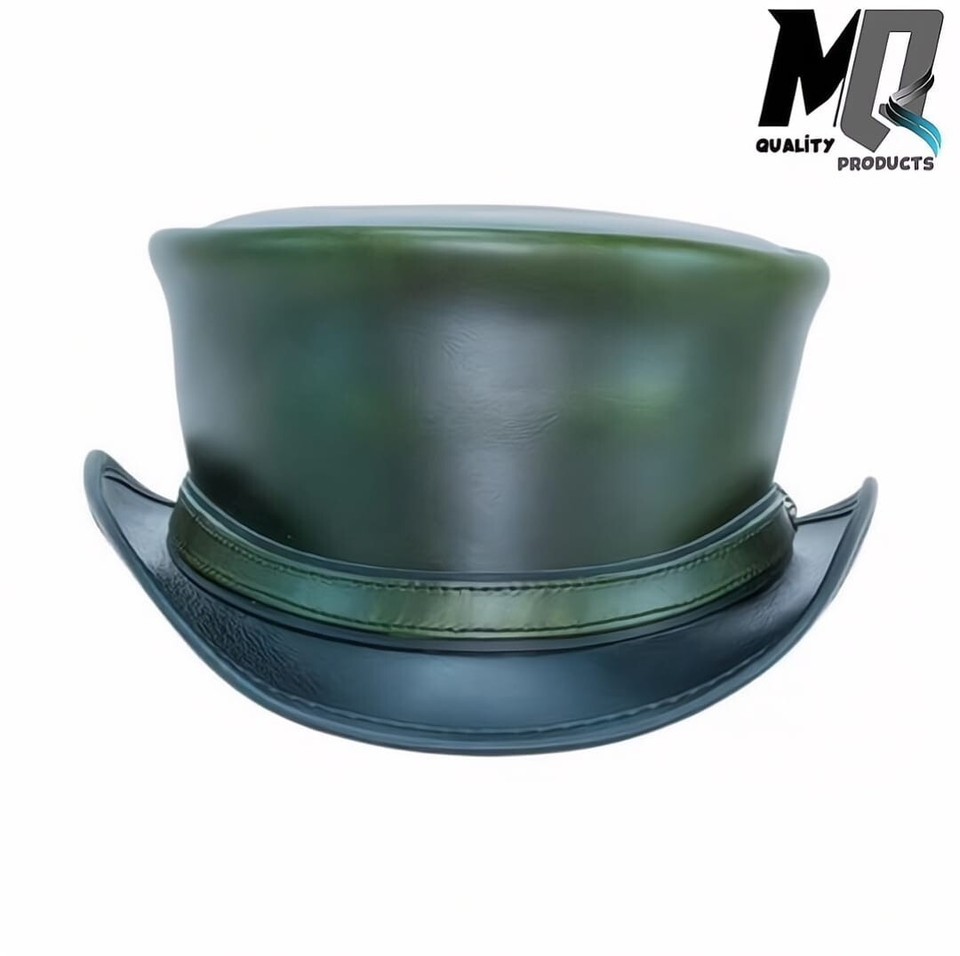 El Dorado Leather Top Hat Gothic Top Hat Cowhide Steampunk Deadman ...