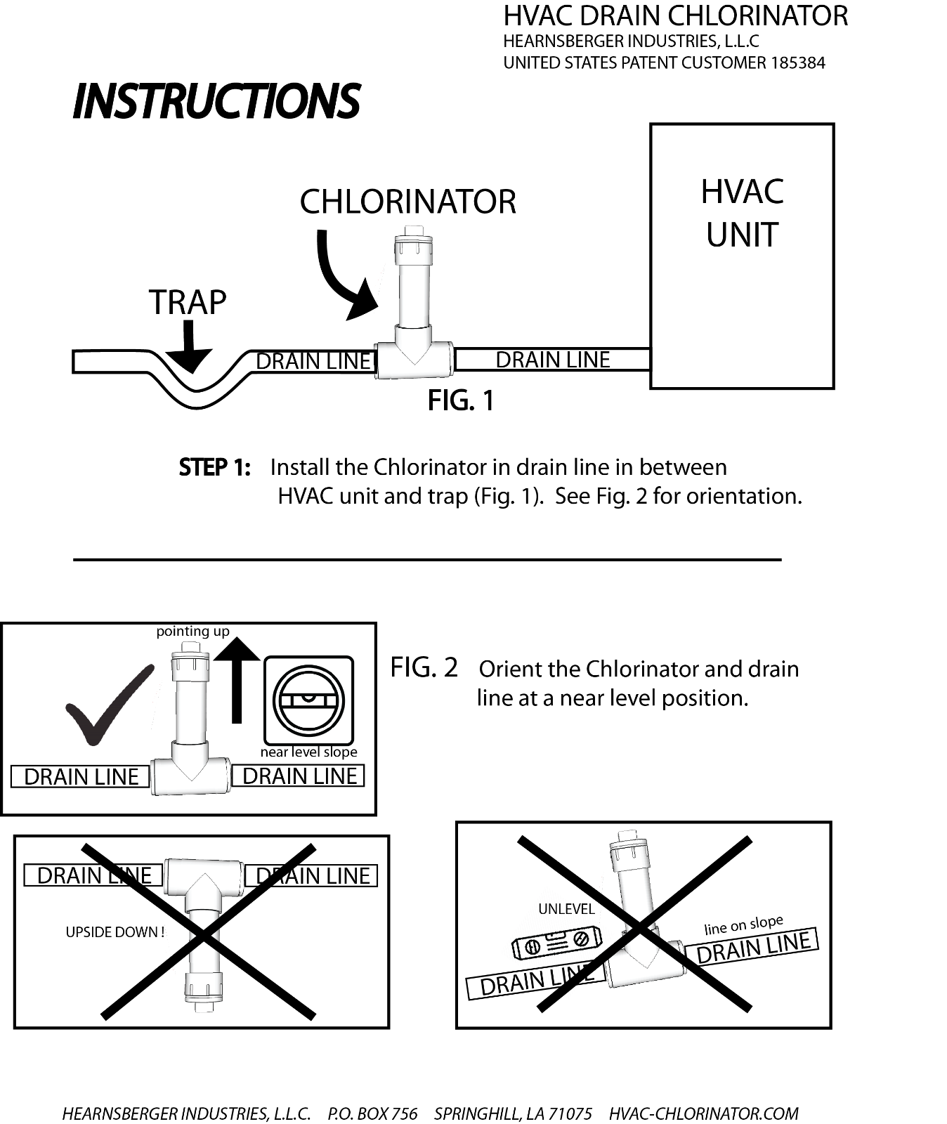 HVAC Chlorinator (AC Drain Cleaner / Unclog AC Drain) Includes 1" Tabs ...