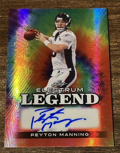 ‼️2024 Leaf Electrum Peyton Manning Legend Auto #6/8 Denver Broncos ...