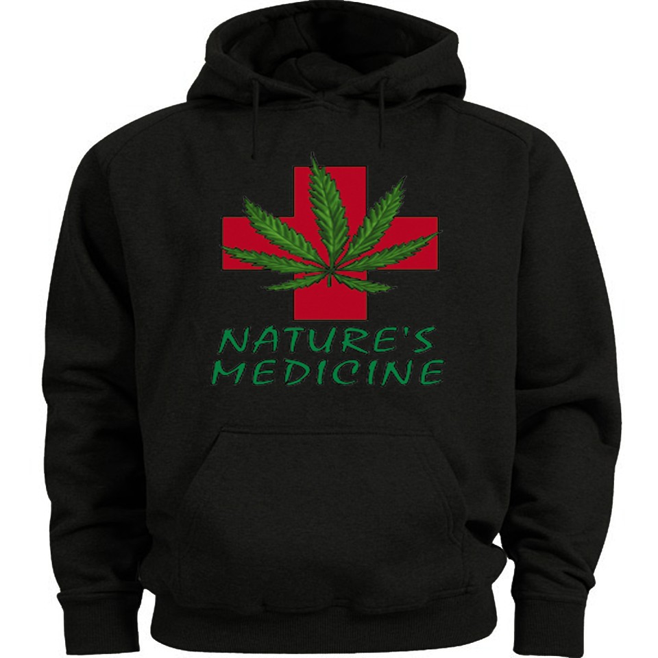 Medical marijuana sweatshirt 420 cannabis weed pot hoodie Mens size ...