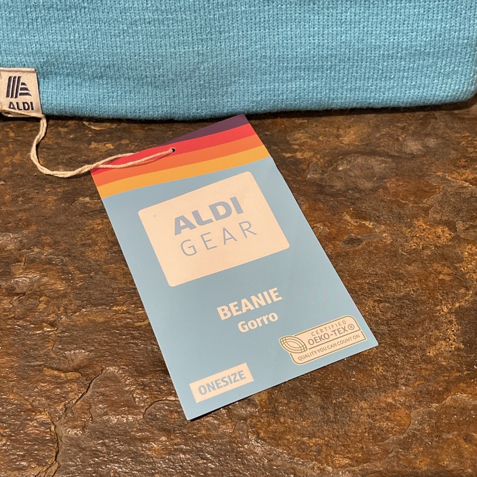 Aldi Gear Beanie Multi Color Stripes Aldi Find One Size Fleece Lined | eBay
