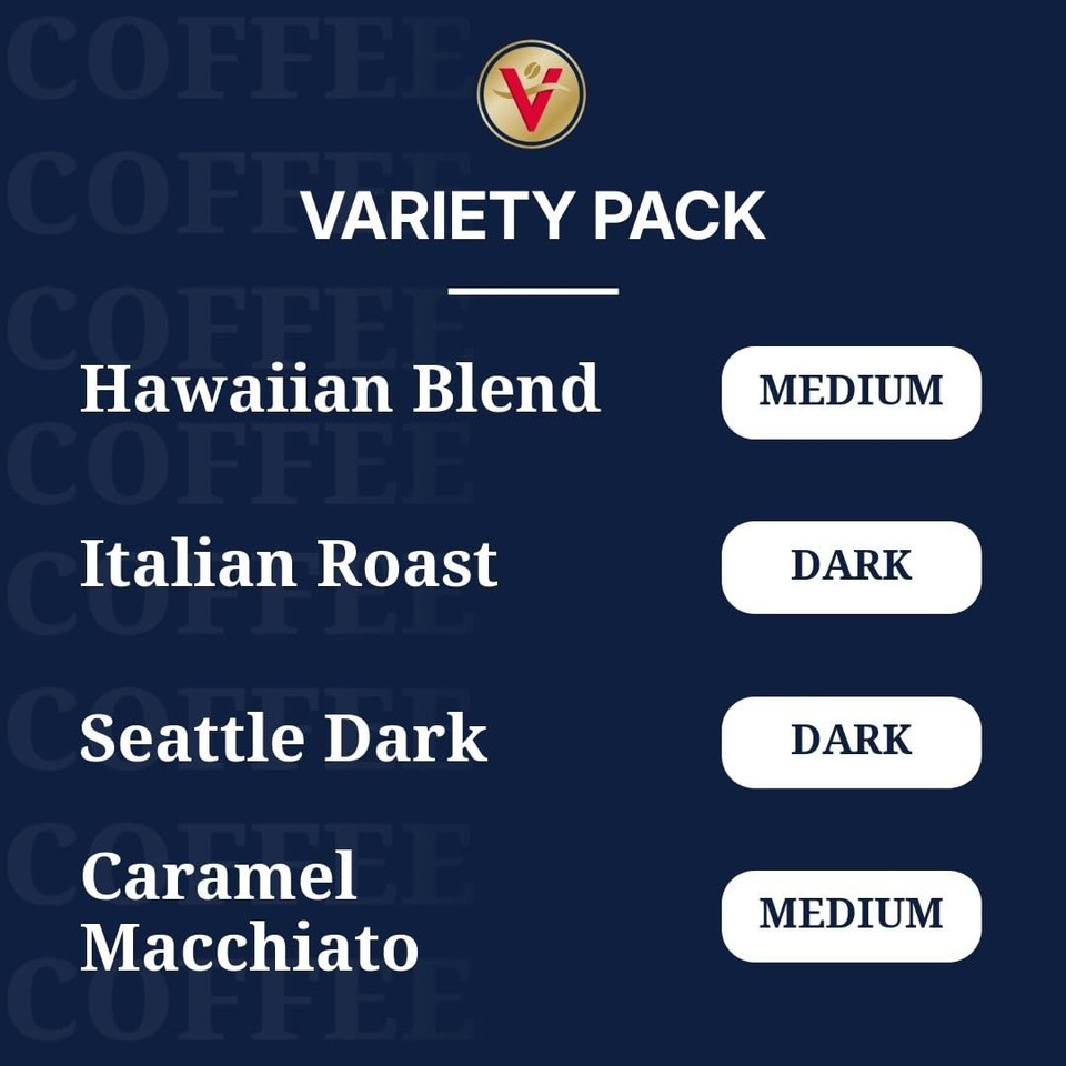 Victor Allen's Coffee Variety Pack (Kona Blend, Italian Roast, Seattle ...