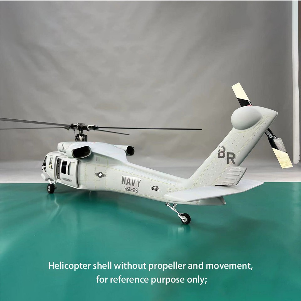 500 Size UH-60 Black Hawk Gray V2 RC Helicopter Fuselage composite ...