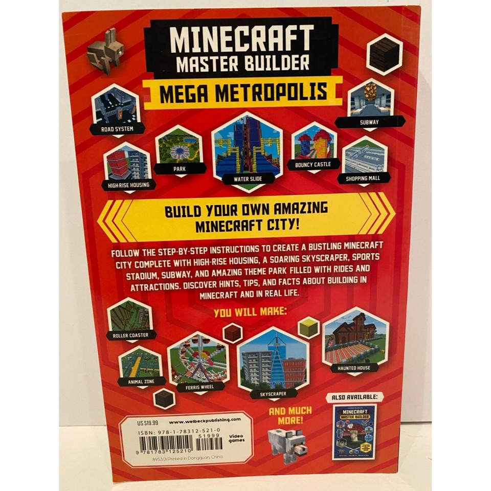 Minecraft Master Builder Mega Metropolis, Build City and Theme Park | eBay