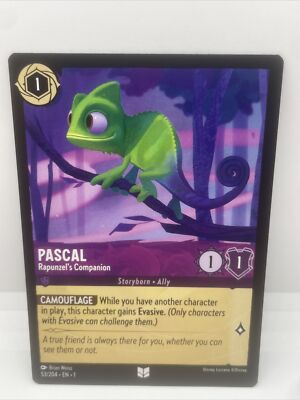 1x Pascal - 53/204 - Uncommon - Non Foil NM Disney Lorcana: The First ...