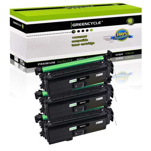 3PK CE260A Black Toner for HP Color LaserJet Enterprise CP4025dn CP4520 ...