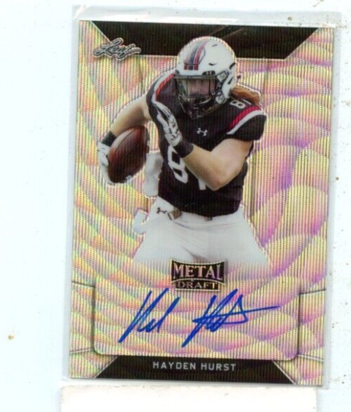 Hayden Hurst 2018 Leaf Metal Draft Wave Rookie Auto Autograph BA-HH1 | eBay