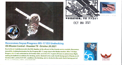 2021 Roscosmos Soyuz Progress MS-17 78P ISS Undocking lSS MC Houston 20 October | eBay