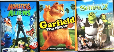 Monsters vs. Aliens / Garfield / Shrek 2 (DVD Lot) + Extra | eBay