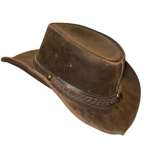 HAT Leather Australian Oiled Outback Aussie Western Cowboy Men Women ...