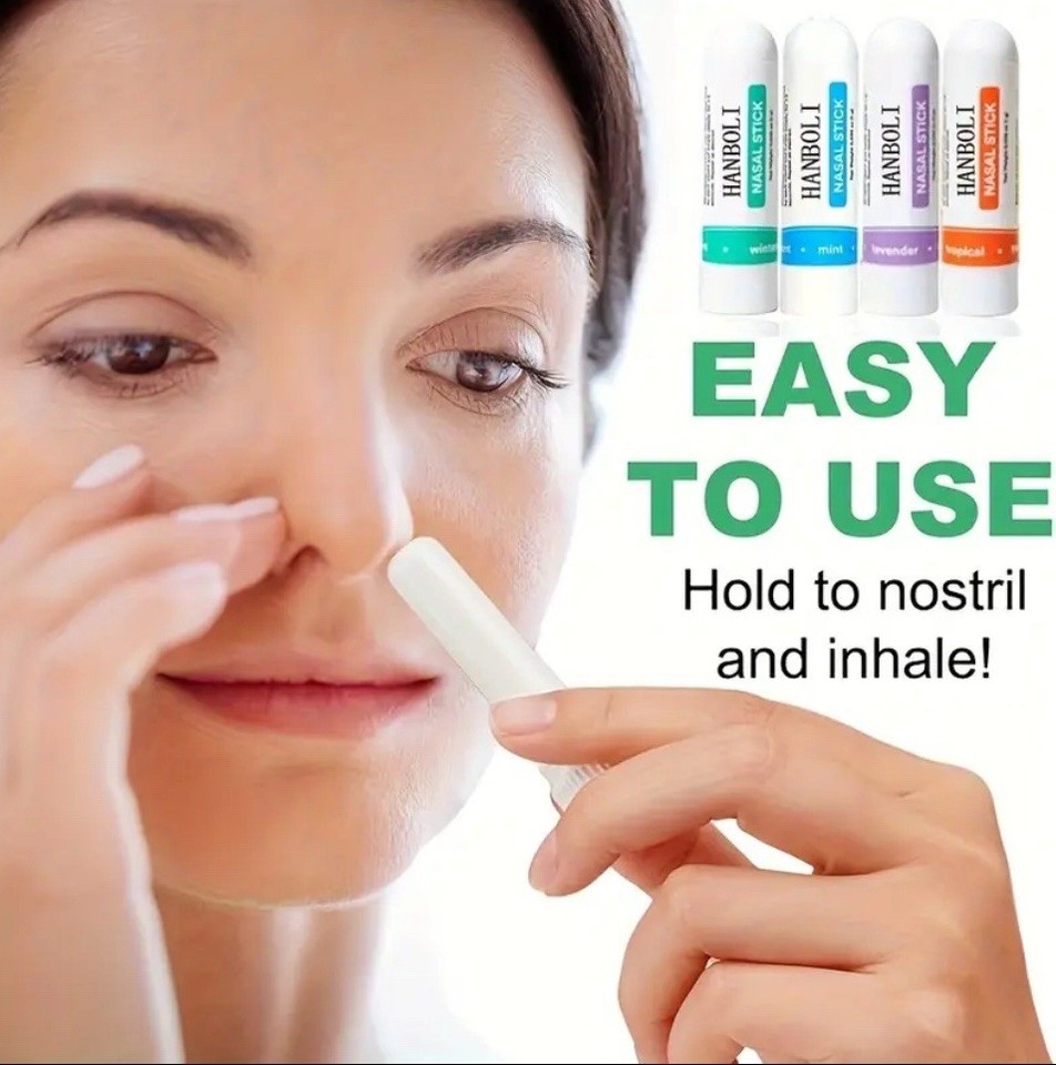 HANBOLI Nasal Stick 4 Pack • Breathe Like Never Before • 4 Scents • 100 ...