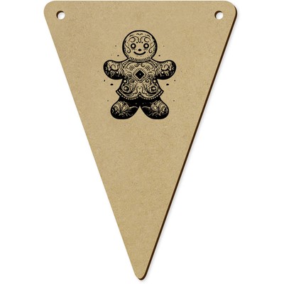 5 x 140mm 'Gingerbread Man' Wooden Bunting Flags (BN00080060) | eBay