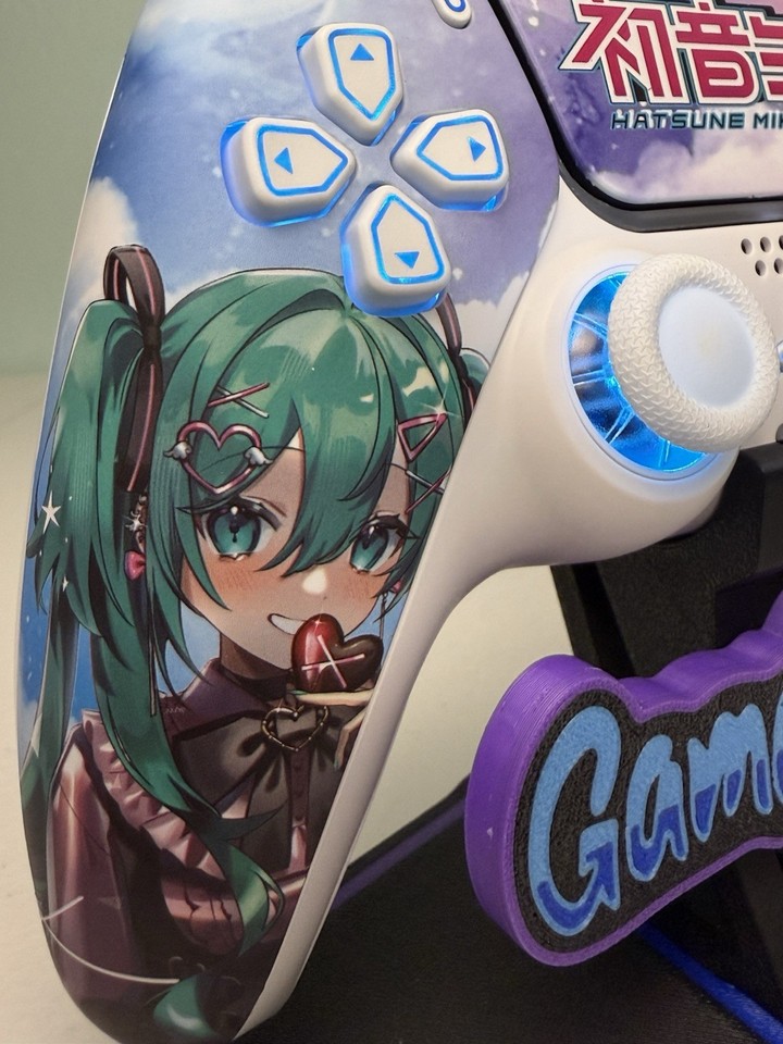Anime Girl Theme - RGB LED - Custom Wireless Controller for PS5 Or PC ...