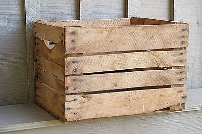 Rustic Primitive Wood Opened Wooden Shipping Crate Box Country Farm Old ...