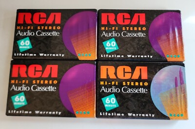 RCA Hi-Fi Stereo Audio Cassette Tapes 60 Minute Lot of 4 RC60 New ...