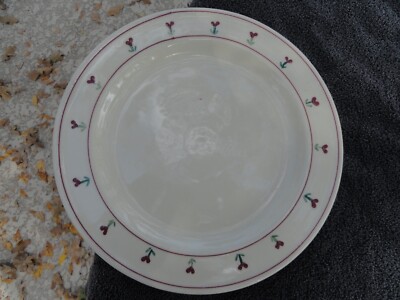 Hartstone Provincial Posy Red Green Flowers Rim Off-White Dinner Plate ...