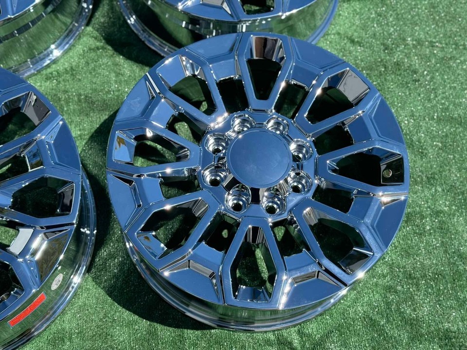 22" Chrome Wheels 22x8.5 8x180 Rims 2500 3500 Chevy Silverado GMC ...