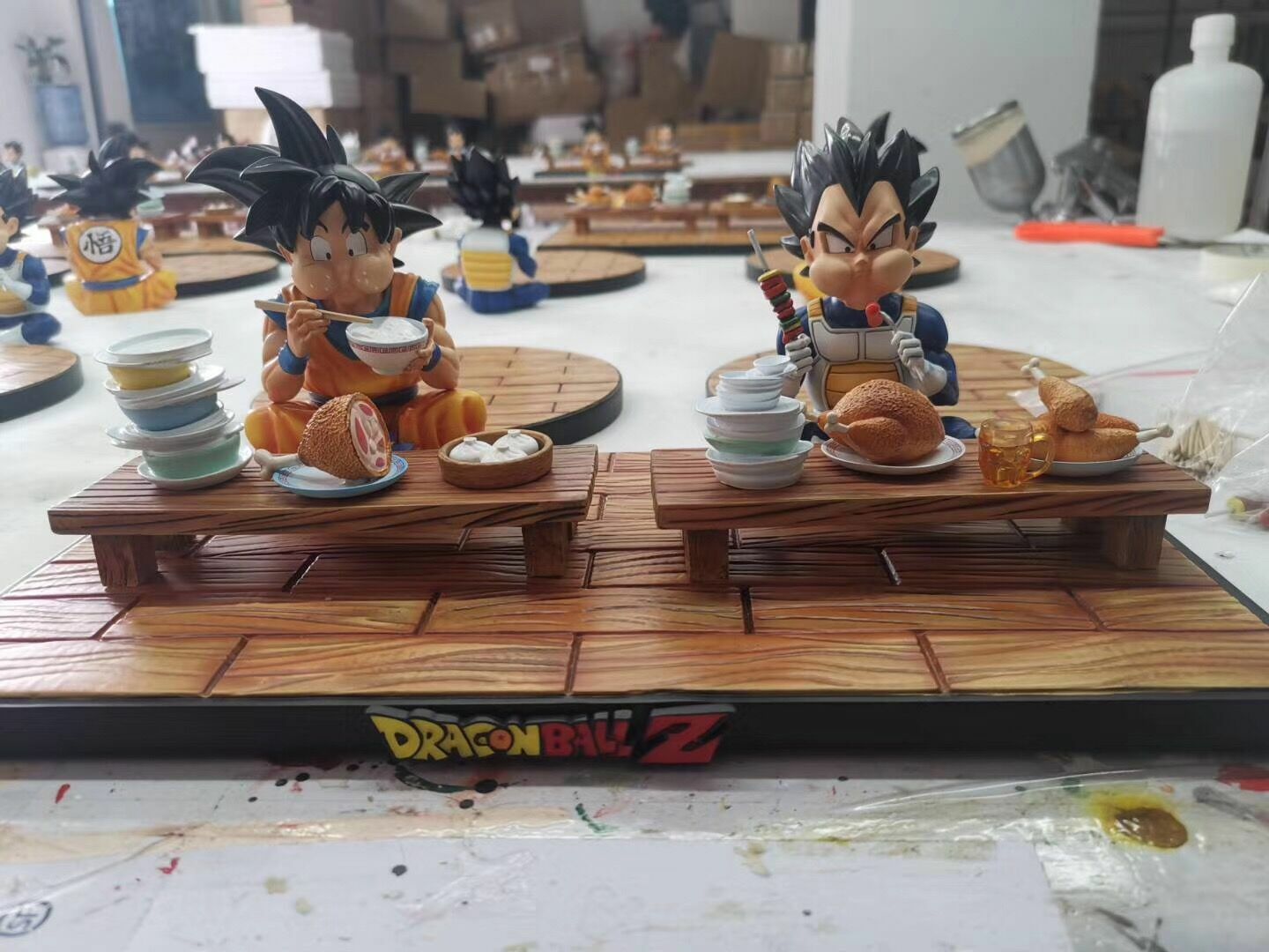 Dragon Ball Son Goku Vegeta Eating Resin Model Statue A+ Studio In ...