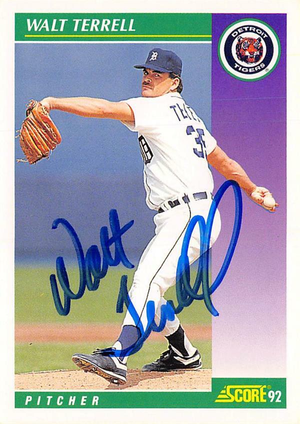 Walt Terrell autographed Baseball Card (Detroit Tigers) 1992 Score #355 ...