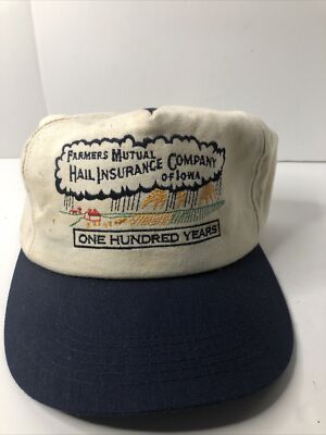 VTG-1980s Farmers Mutual Hail Insurance Company of Iowa Adjustable hat ...