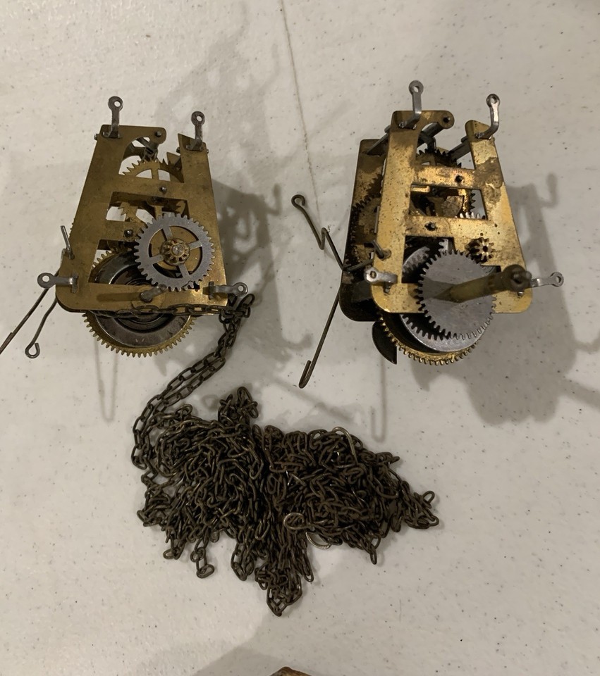 Vintage Lot of 2 Keebler Lux Miniature Cuckoo Clocks and Others, Parts ...