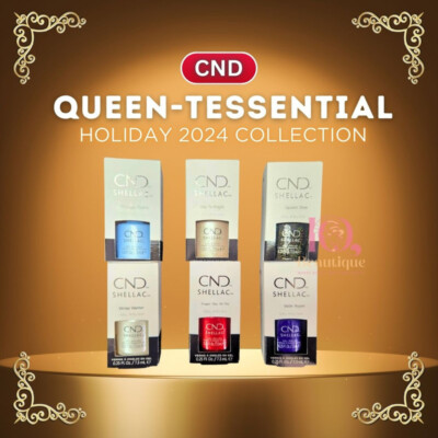 CND Shellac "QUEEN-TESSENTIAL" HOLIDAY 24 Gel Polish 0.5 fl oz/15mL ...