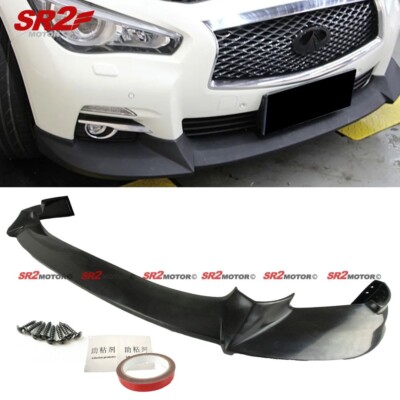 For 14-17 Q50 Base Premium NIS Style Unpainted Front Bumper Lip Spoiler ...