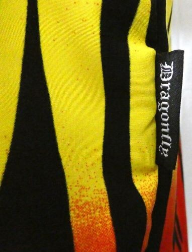 Dragonfly Black Large Casual SS Shirt Wrap Around Flames Polyester | eBay