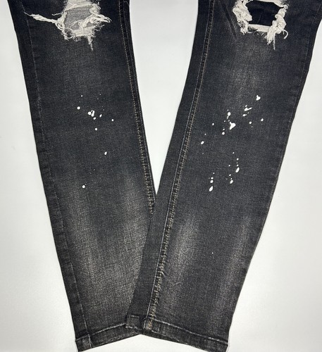 🍂Skinny Collection Men’s Fashion Washed Skinny Fit Jeans | Black /32 | eBay