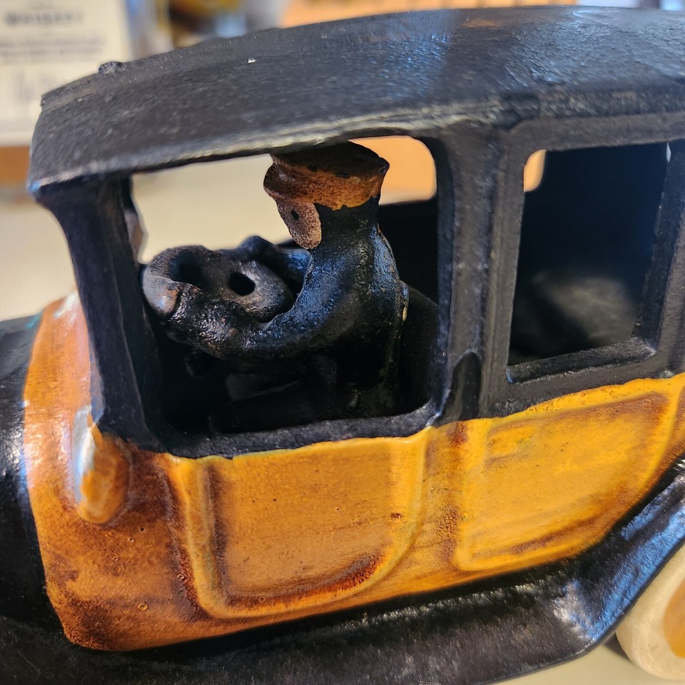 Antique Arcade Yellow Cab Toy Taxi Car – Cast Iron | eBay