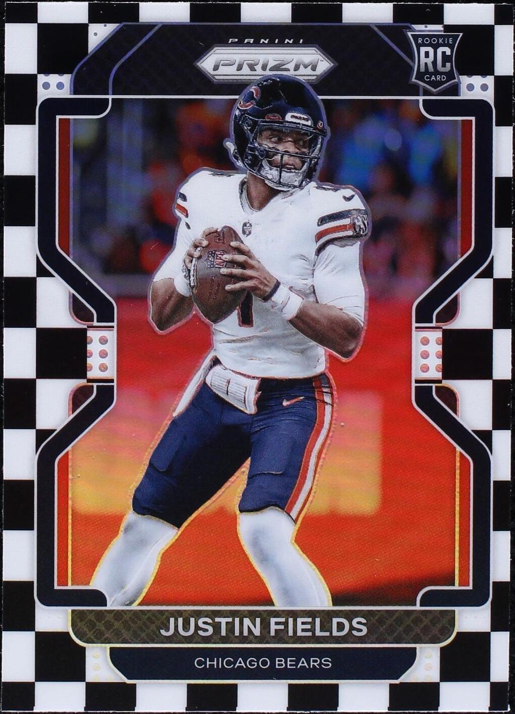 2021 Panini Prizm - Rookie Justin Fields #334 Black & White Checker ...